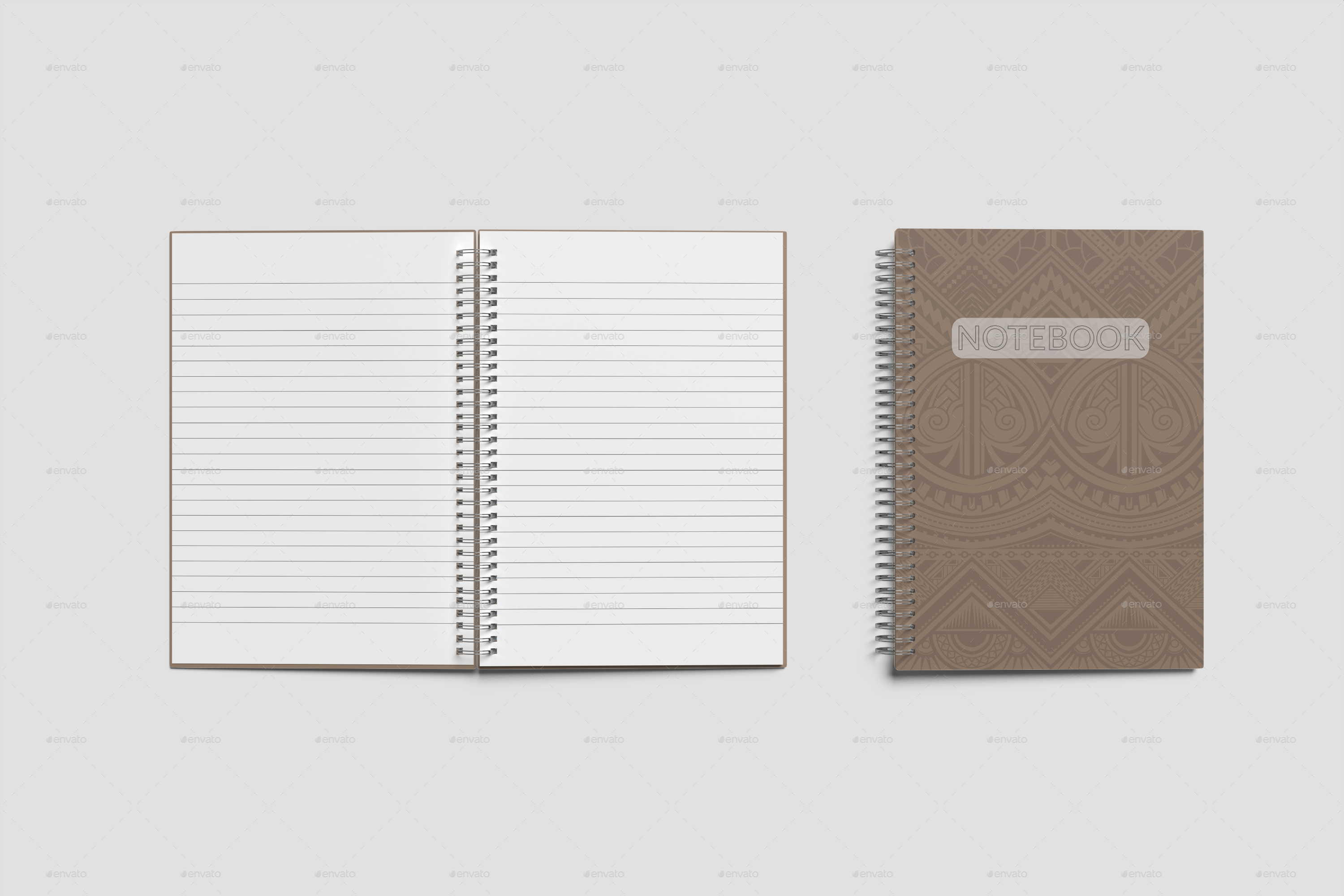 A5 Spiral Notebook Mockup, Graphics | GraphicRiver